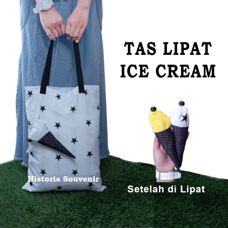 Jual Tas Lipat Ice Kream Cone Shopping Bag Belanja Jinjing Souvenir Wedding Pernikahan Yasinan ...