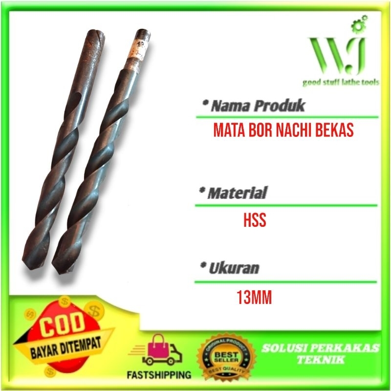 Jual Mata bor besi 13mm bor hss nachi bekas minus gagang layak pakai panjang | Shopee Indonesia