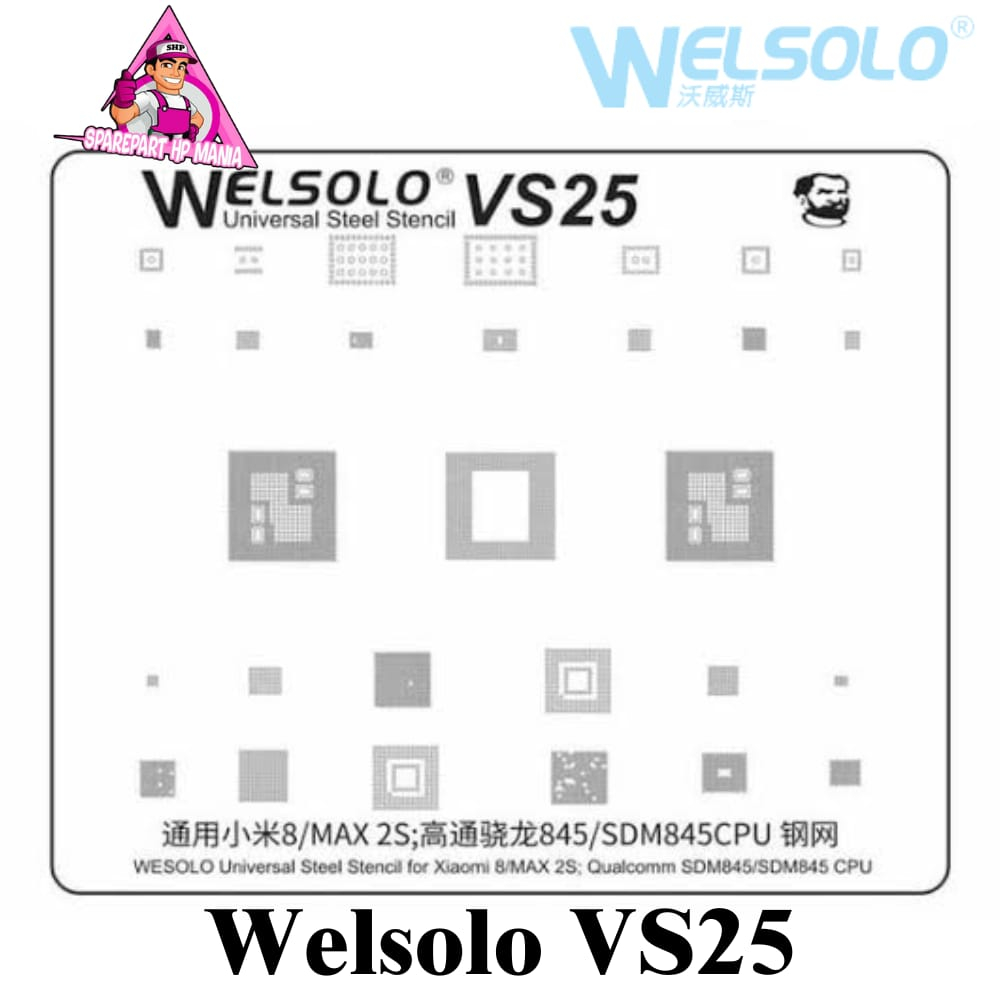 Jual PLAT WELSOLO VS25 CETAKAN IC CPU BGA SDM845 ORIGINAL | Shopee Indonesia