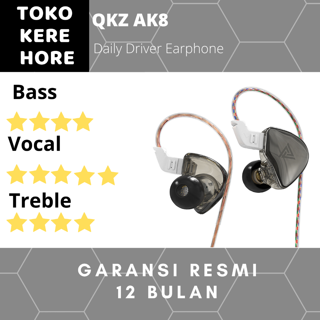 Jual QZK AK8 In Ear Earphone with MIC | Shopee Indonesia