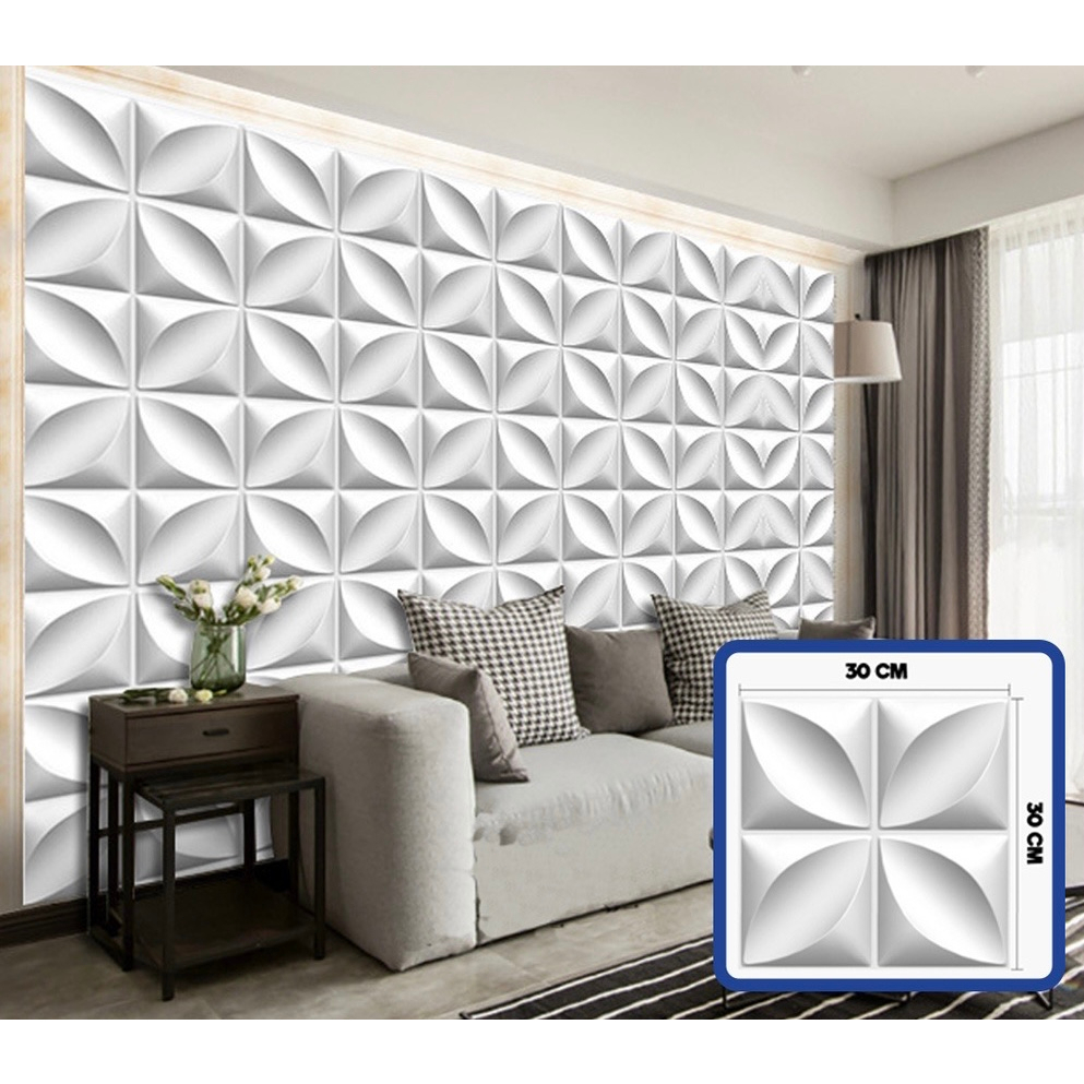 Jual 3D PVC Wall panel Dinding 50x50 cm & 30x30CM Wallpaper Dinding ...