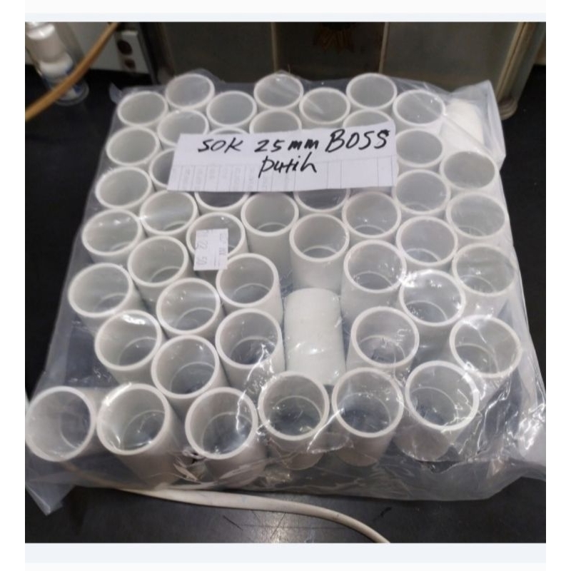 Jual sok 25mm putih merk BOSS B 242 - 25 ini harga per 1 biji 100% ...