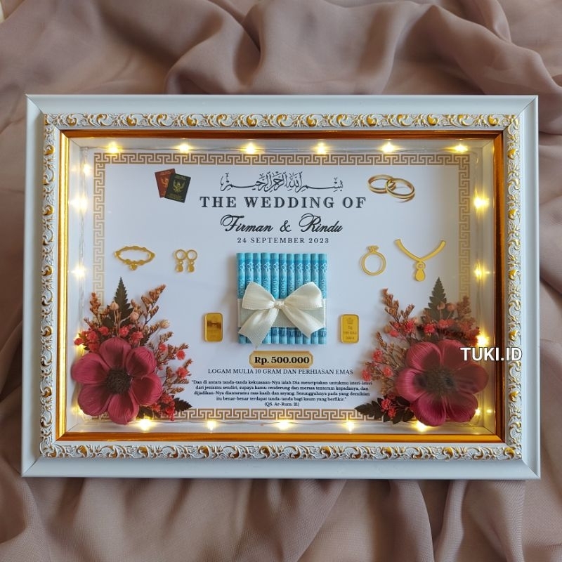 Jual BINGKAI MAHAR 3D CUSTOM / FRAME 3D LIST GOLD / FRAME MAHAR RUSTIC ...