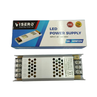 Jual Power Supply LED Slim / Travo 5A 60W 12V Visero | Shopee Indonesia