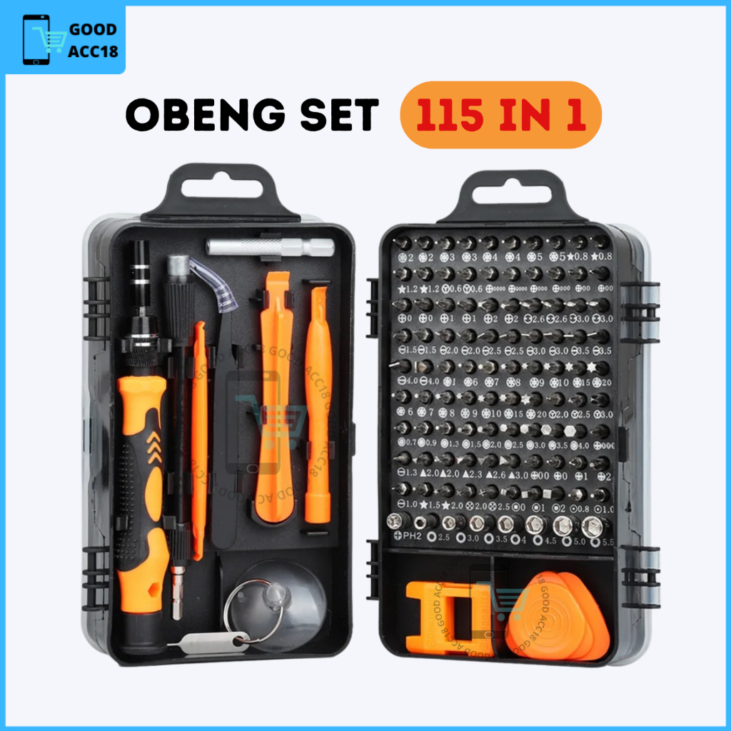 Jual Obeng Full Set Lengkap 115 in 1 Obeng Hp Multifungsi Alat Bongkar Mini Precision Untuk ...