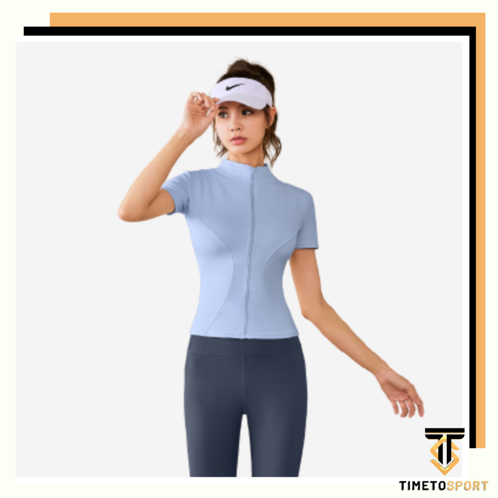 Jual TIMETOSPORT Atasan Olahraga Wanita Dry Fit Zipper Lengan Pendek ... Jual TIMETOSPORT Atasan Olahraga Wanita Dry Fit Zipper Lengan Pendek ...