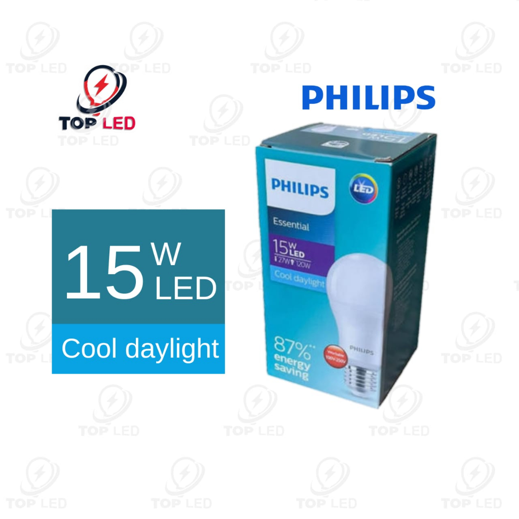 Jual Philips Essential LED Bulb 15W E27 6500K - Cool Day Light | Shopee Indonesia