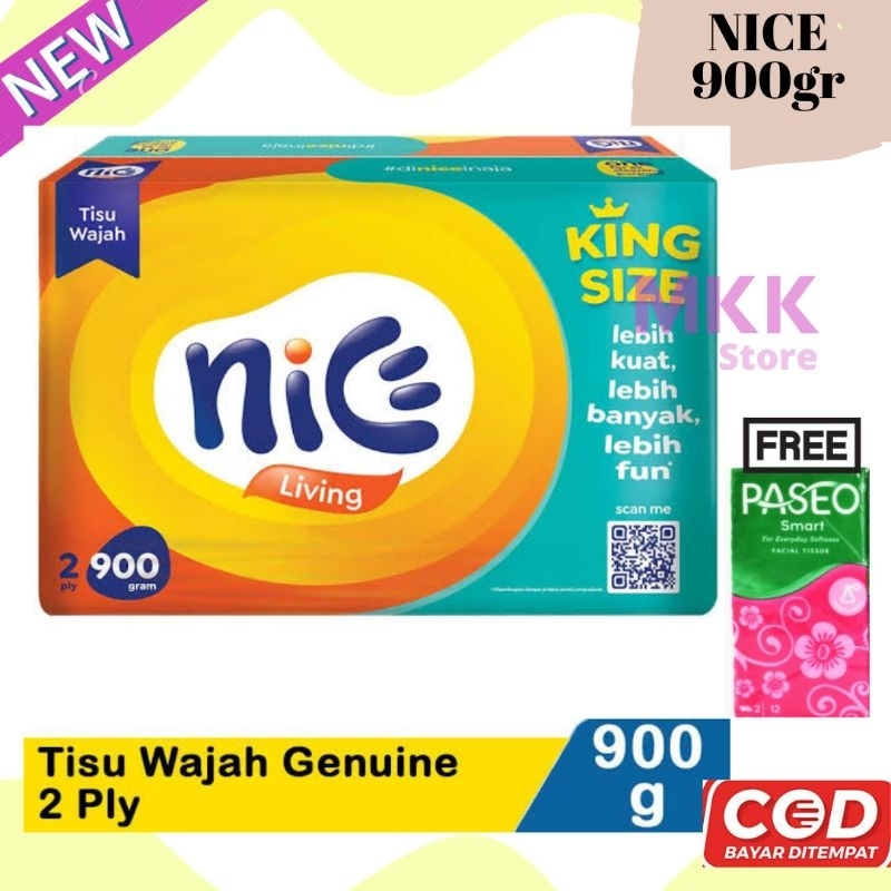 Jual (FREE PASEO POCKET) NICE TISSUE WAJAH 900GR JOLLY MURAH | Shopee ...