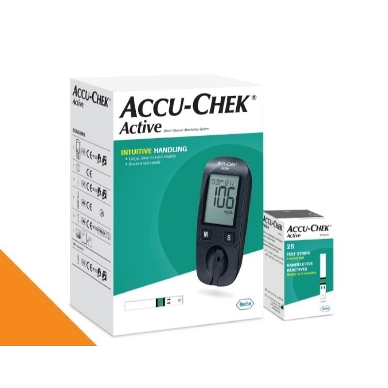 Jual ACCU CHEK ACTIVE PLUS STRIP 25 ALAT TES GULA DARAH GLUCO METER ...
