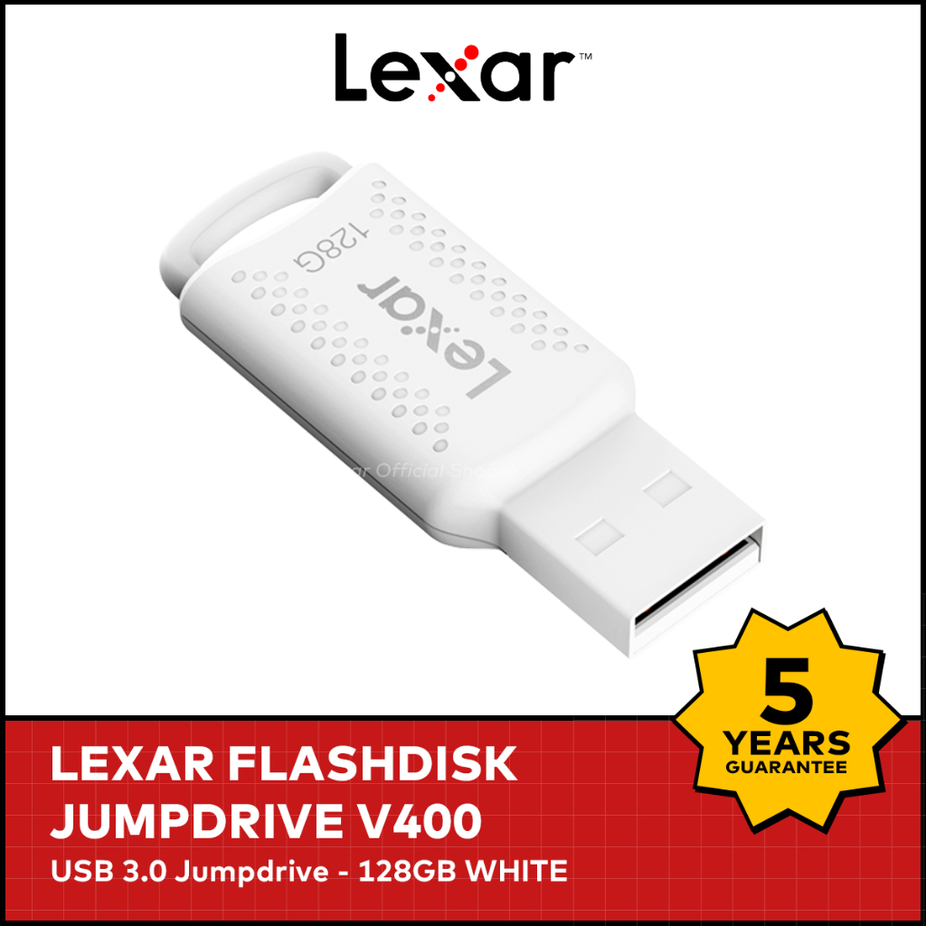 Jual Lexar Flashdisk Jumpdrive V400 Usb 3.0 Flash Drive - 128GB White ... Jual Lexar Flashdisk Jumpdrive V400 Usb 3.0 Flash Drive - 128GB White ...