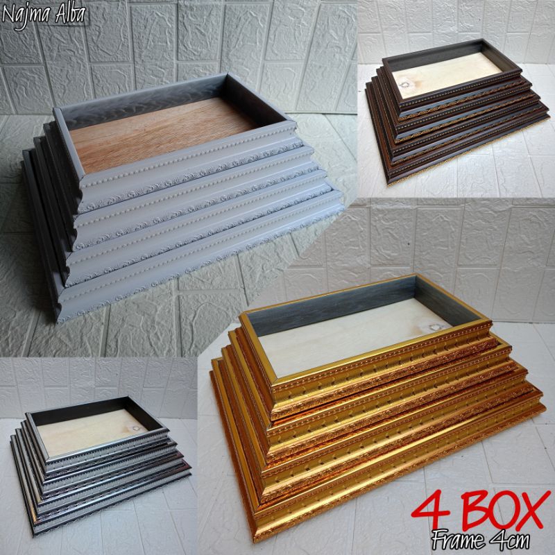 Jual Kotak hantaran fiber frame isi 4 | Shopee Indonesia