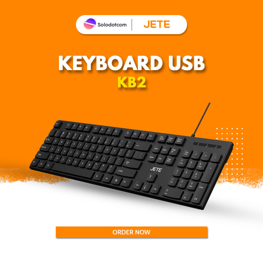 Jual Keyboard USB Slim JETE KB2 Silent Key Original | Shopee Indonesia