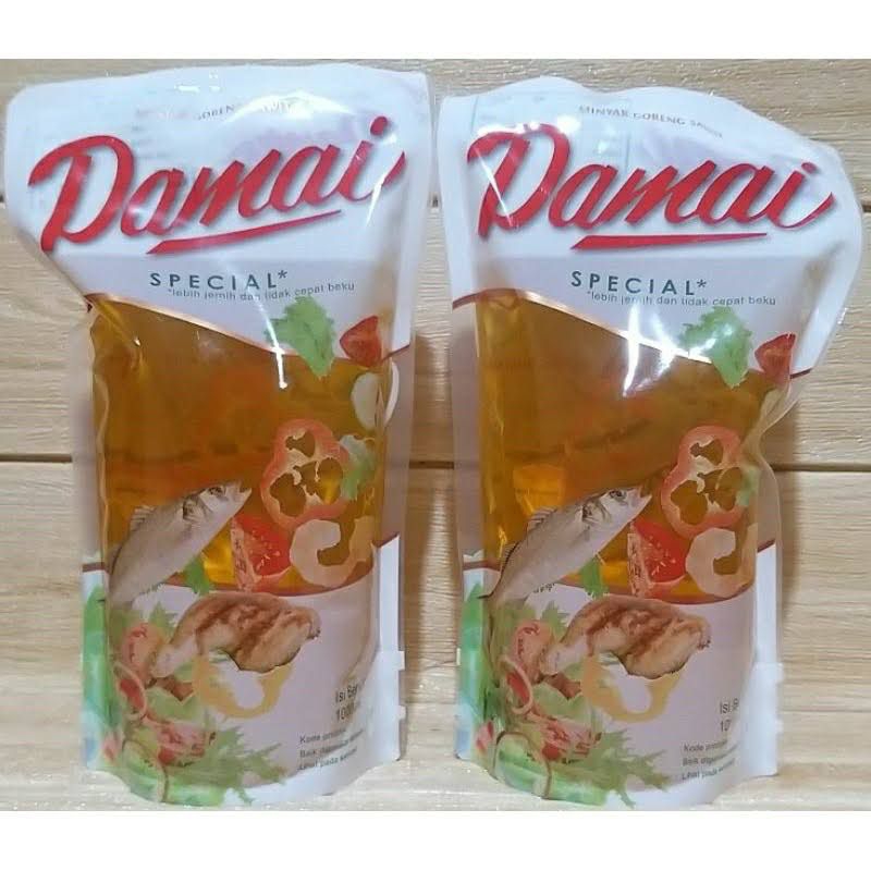 Jual MINYAK GORENG DAMAI 1LITER | Shopee Indonesia