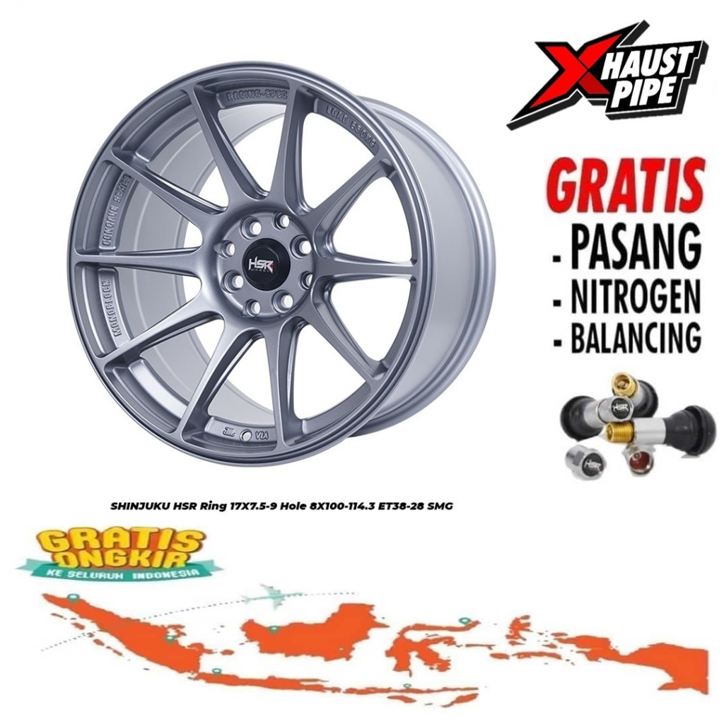 Jual VELG MOBIL RACING CELONG JARI JARI R17 PCD 4X100-114,3 AVANZA XENIA JAZZ YARIS SWIFT ...