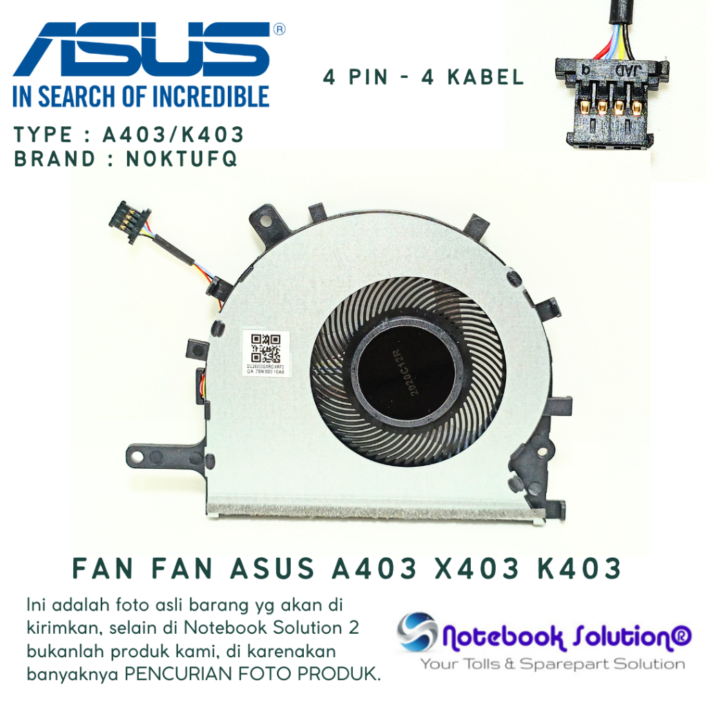 Jual FAN ASUS VIVOBOOK A403 A403F A403FA X403 K403 | Shopee Indonesia