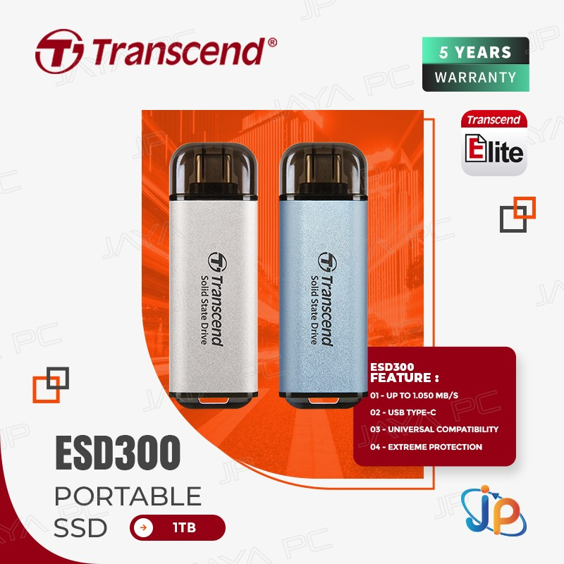 Jual Transcend SSD Portable ESD300 1TB - 1 TB USB-Type C | Shopee Indonesia