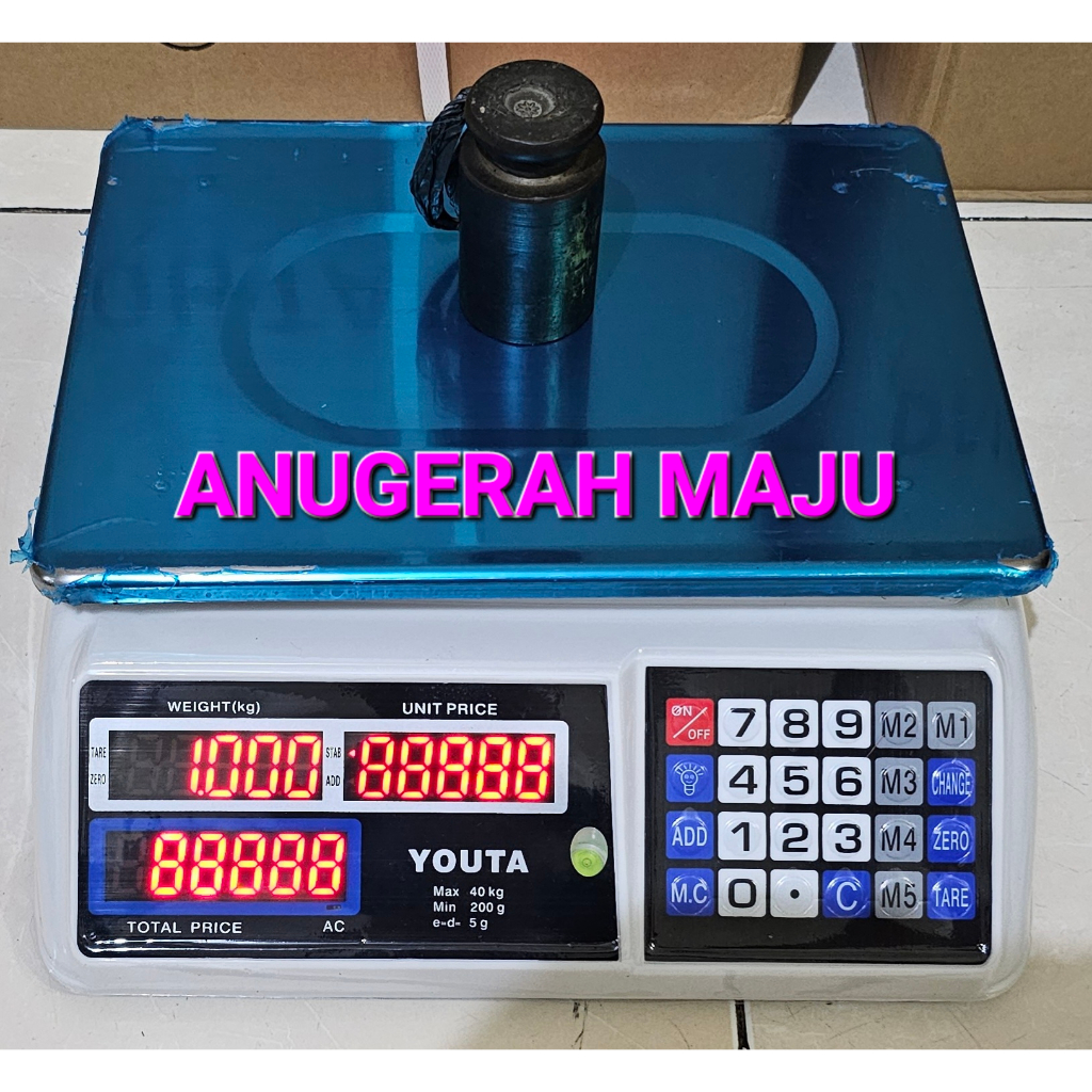 Jual Timbangan Digital Meja Laundry Barang Buah Sembako 40 kg x 5 gr | Shopee Indonesia