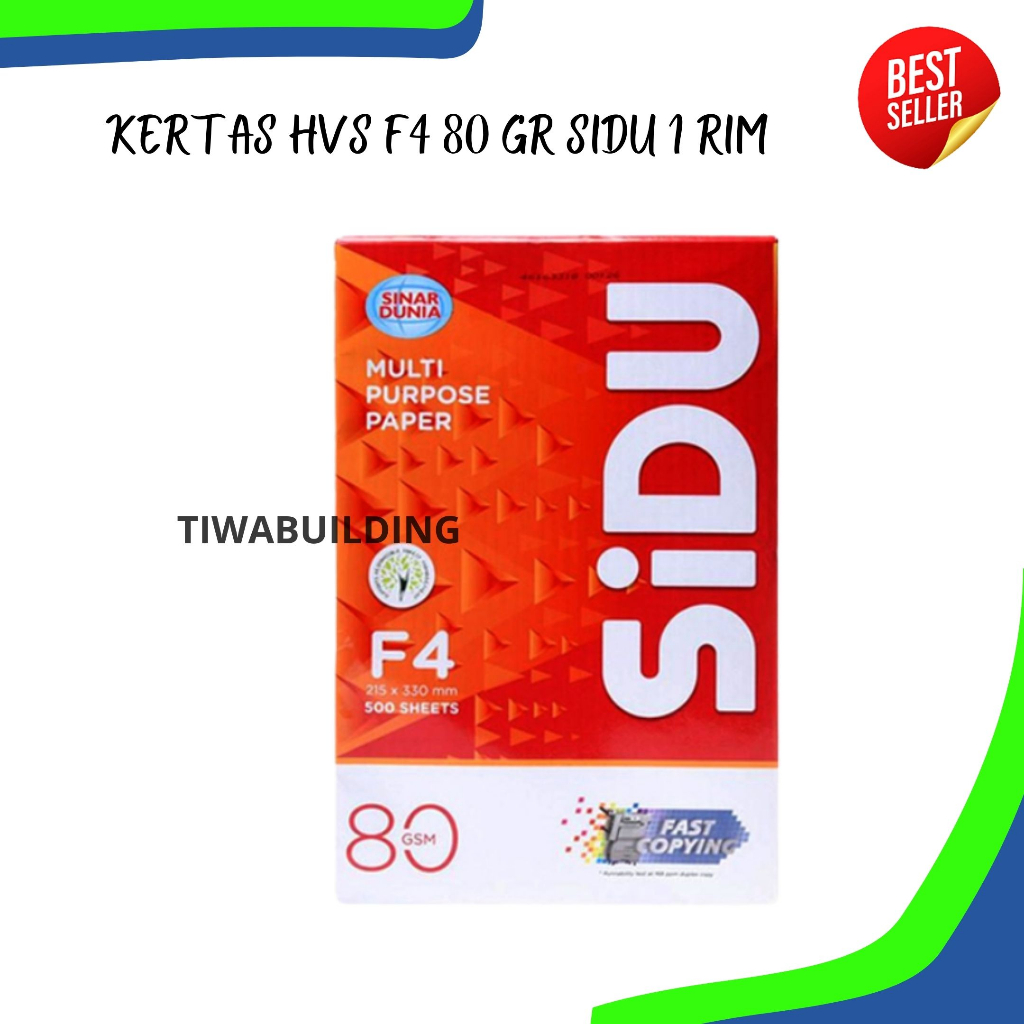 Jual KERTAS HVS F4 80 GR SIDU 1 RIM | Shopee Indonesia