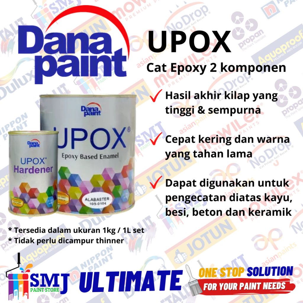 Jual CAT EPOXY GARIS PARKIR LANTAI KERAMIK UPOX DANAPAINT | Shopee ...