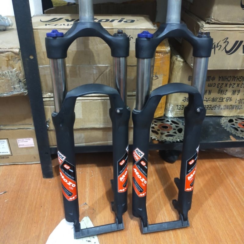 Jual fork sepeda MTB 27,5 inch oversize merk mozo 28,6mm travel 100mm ...