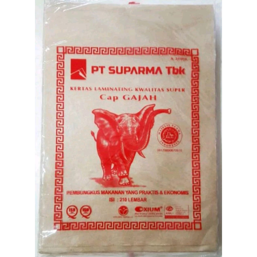 Jual nasi kertas bungkus cap gajah biru dan merah harga 1 pack | Shopee ...
