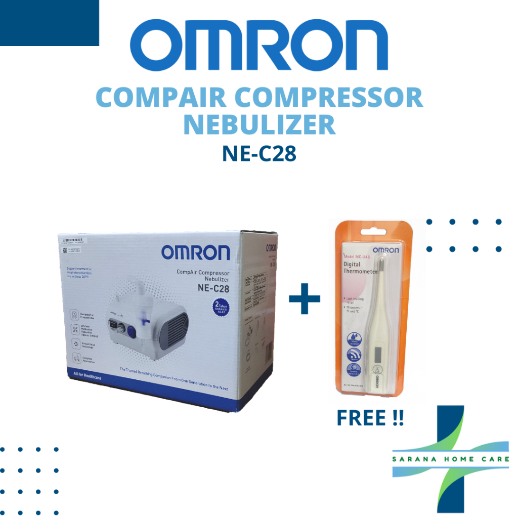 Jual OMRON Compair Compressor Nebulizer NE-C28/pengobatan pernafasan ...