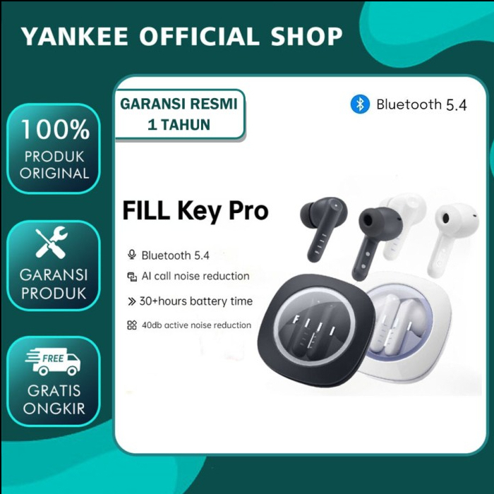 Jual FIIL Key Pro TWS Earphone IPX5 Wireless Bluetooth 5.4 40dB ANC AI ...