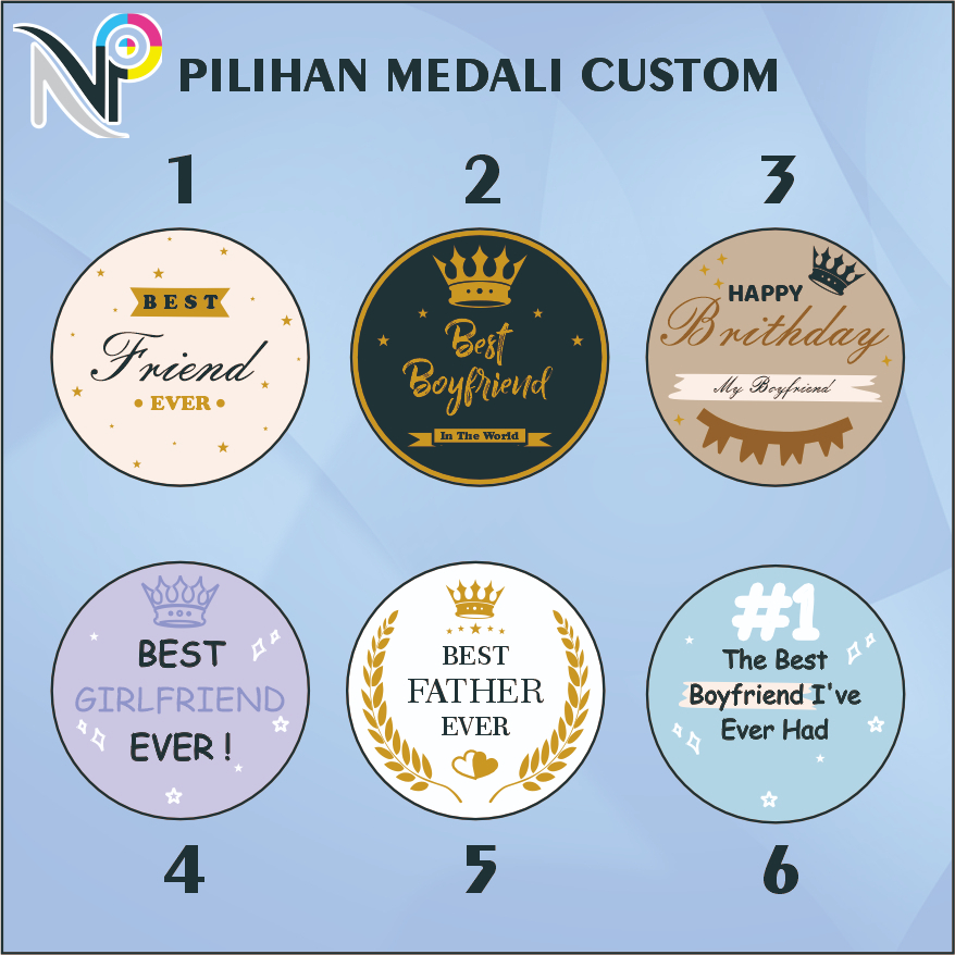 Jual Medali Akrilik Insert Paper Custom Best Friend Forever | Shopee ...
