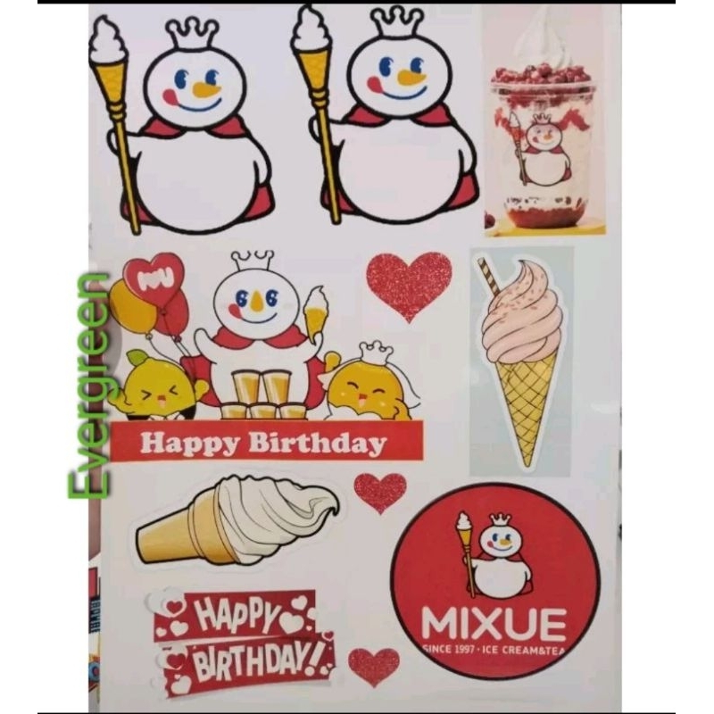 Jual Topper Mixue Topper Cake Mixue Topper Ice Cream Viral Hiasan Kue ...