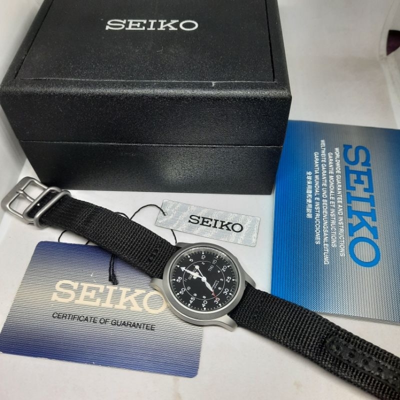 Jual Seiko 5 Military Black SNK809K2 Spt SNK803 SNK805 SNK807 SNK809 ...