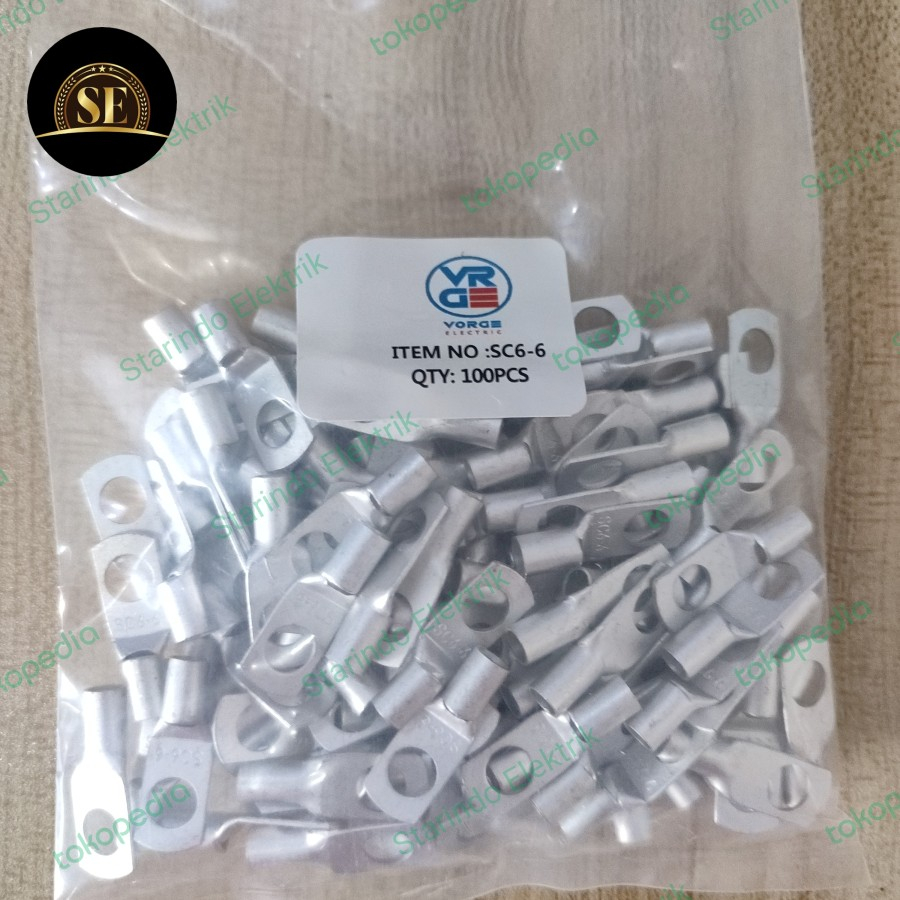 Jual Skun Kabel SC-6 Tembaga doff Scun Cable LUG Dove PANEL sc-6-6 sc6 | Shopee Indonesia