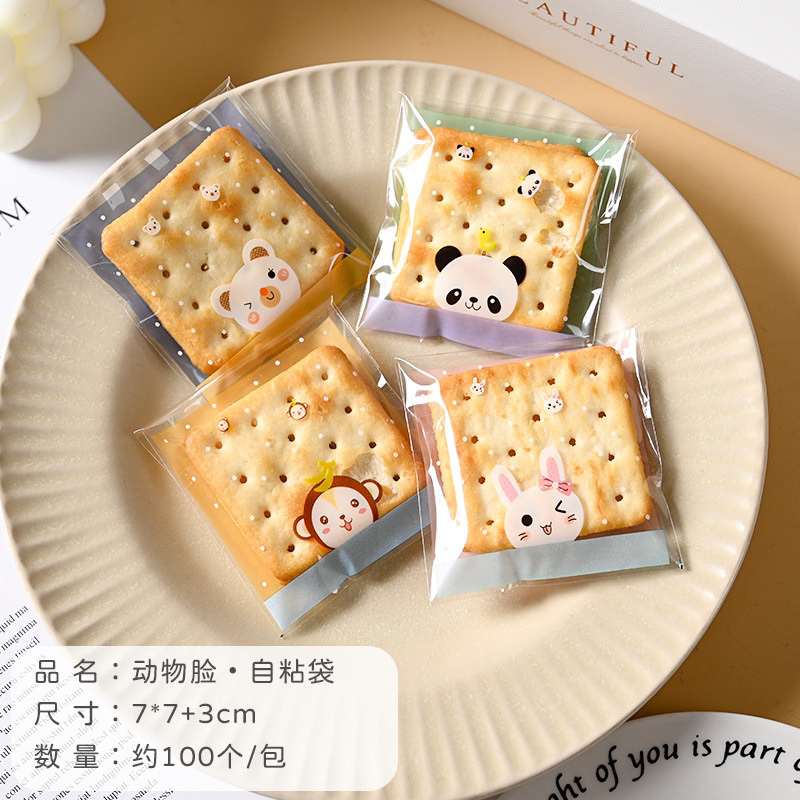 Jual BLANJA.ids [100 LEMBAR] Plastik cookie 4 Motif Packing cookies ...