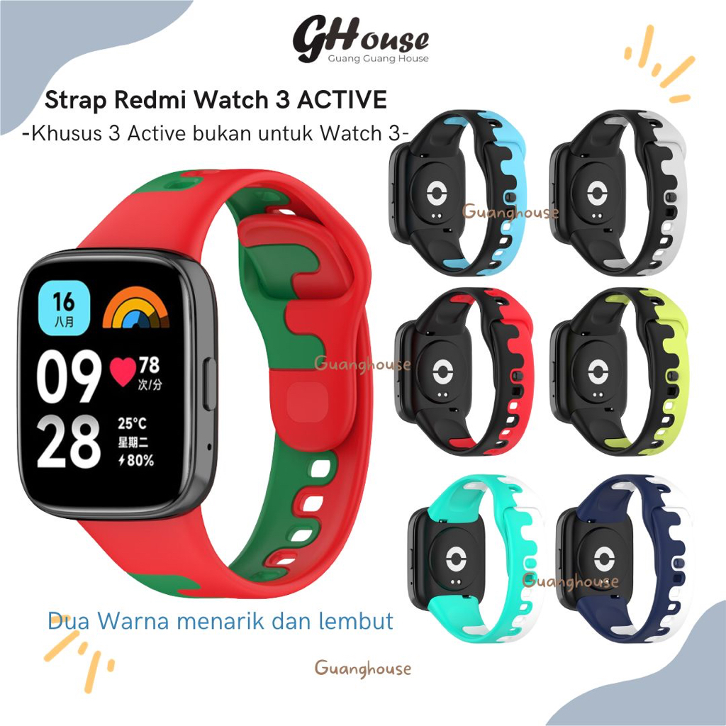 Jual Strap Xiaomi Redmi Watch 3 ACTIVE Tali Khusus Jam Xiaomi Redmi ...
