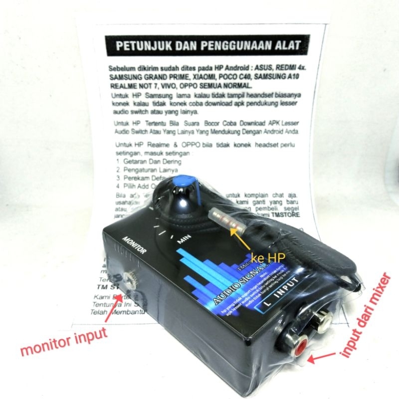 Jual alat rekam audio control dari mixer ke HP android suara jernih low ...