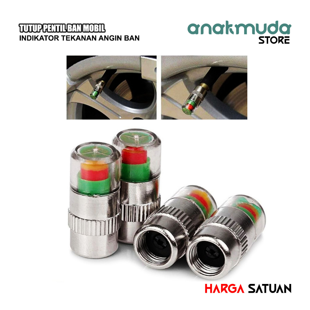 Jual (TP2X) Tutup Pentil Pengukur Indikator Tekanan Angin Ban Motor ...