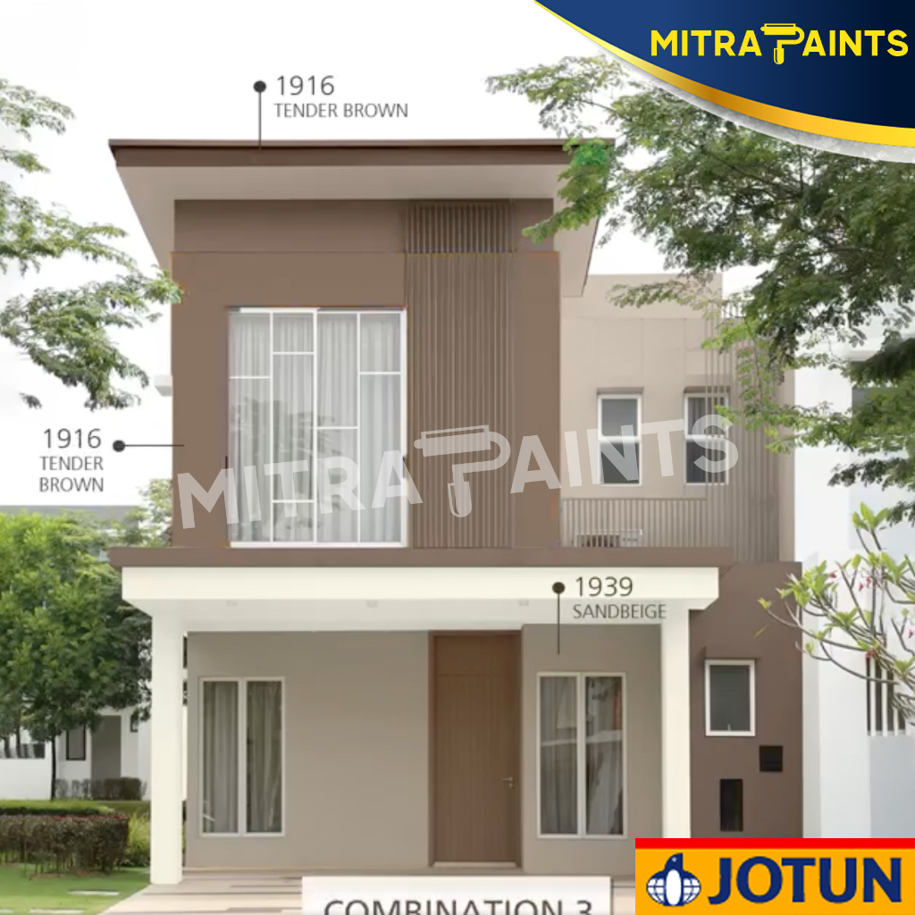 Jual CAT TEMBOK JOTUN INTERIOR EKSTERIOR TENDER BROWN 1916 / COKLAT ...