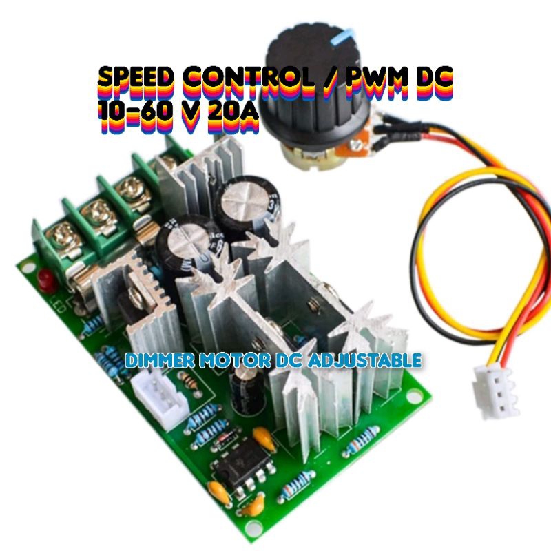 Jual Speed control/ pwm 10-60 v dimmer motor DC adjustable | Shopee ...