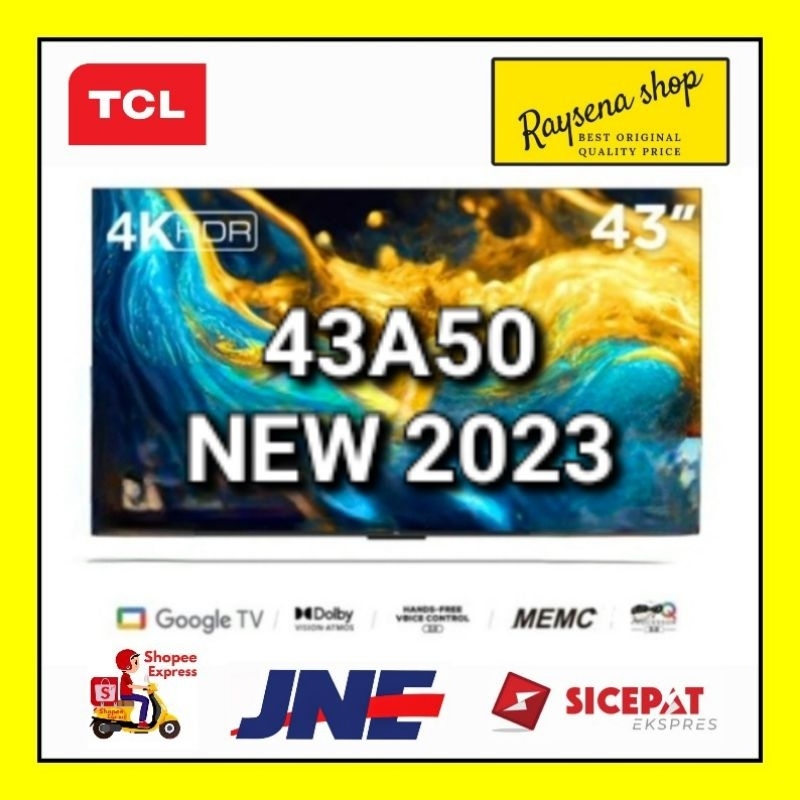 Jual TCL 43 inch Google TV - 4K UHD - MEMC - Dolby-Atmos- HFVC 2.0 - 43A50 43V6C 43P7K QLED ...