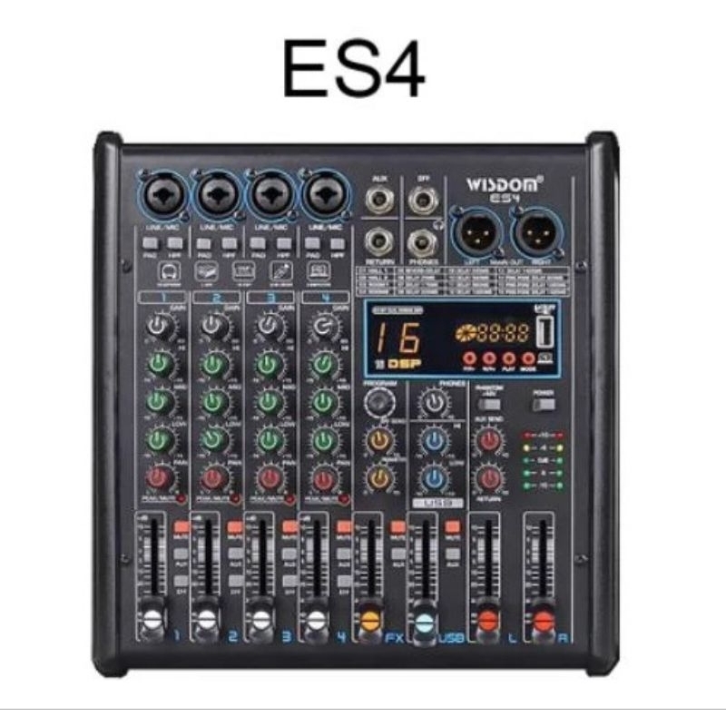 Jual Mixer Audio 4 Channel Wisdom ES4 | Shopee Indonesia