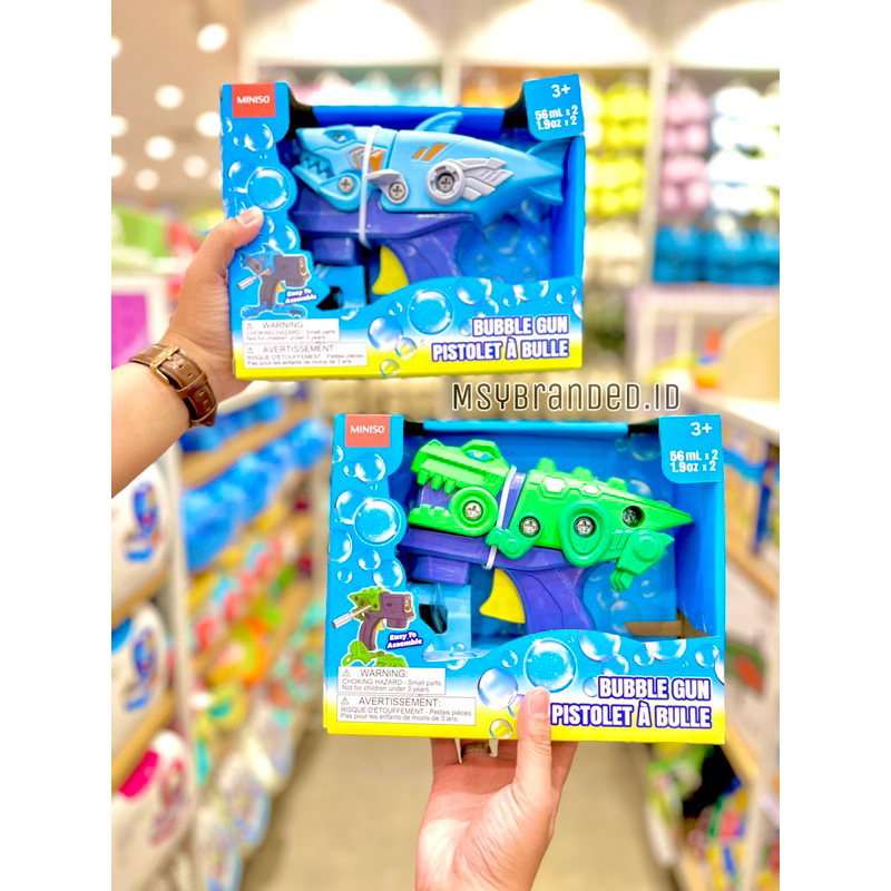 Jual BUBBLE GUN MINISO PISTOL TEMBAK AIR DINOSAURUS 3D FIGURE INERTIAL ...