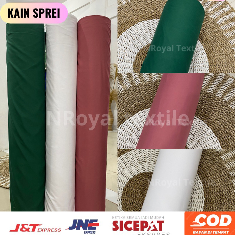 Jual kain SPREI polos polymicro lebar 240 cm meteran | Shopee Indonesia