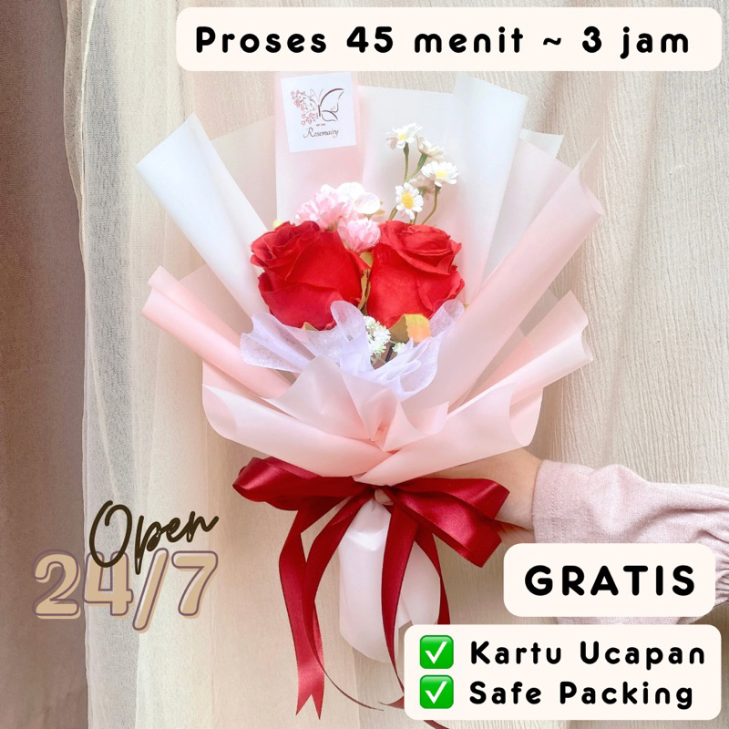 Jual [24 Jam Tanpa PO] ROSES ROSEMAIRY - Buket Bunga Palsu | Hadiah ...