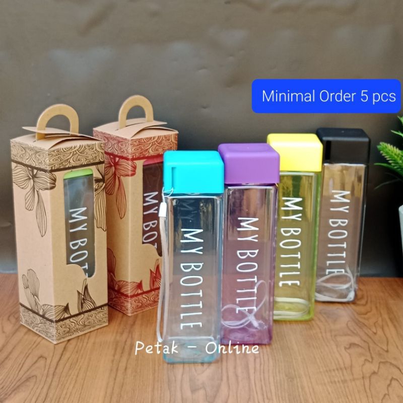 Jual My Bottle Kotak/ Botol Minum Plastik Kemasan Box Tenteng Daun ...
