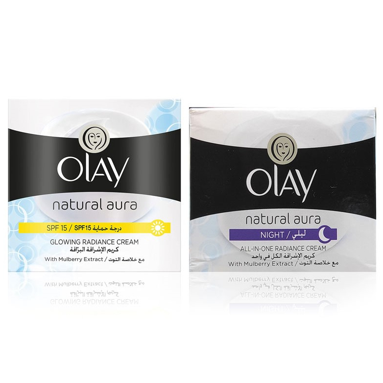 Jual Olay Natural Aura White Night 15 Cream 50 g Original Arab Olay ...