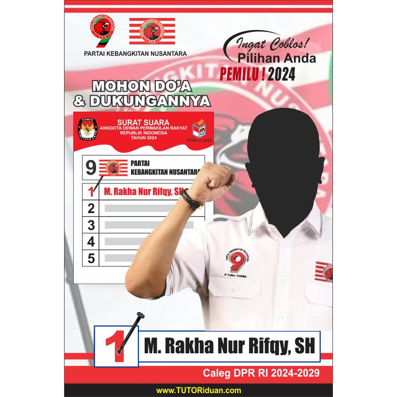 Jual Banner Caleg 150 X 100 CM + Free Template Design / MMT CALEG ...
