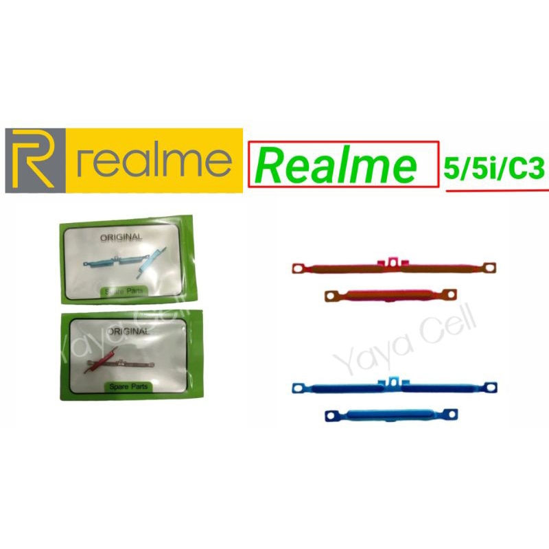 Jual Tombol Luar Realme C3/5/5i( Blue ) | Shopee Indonesia