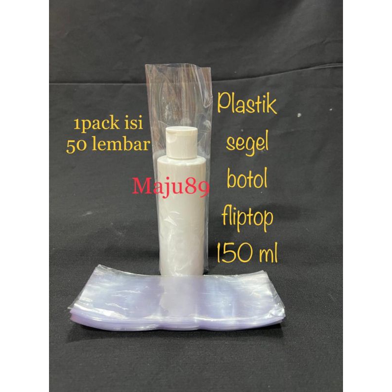 Jual Plastik segel botol Fliptop 150ml ( 1 pack isi 50 lembar ...