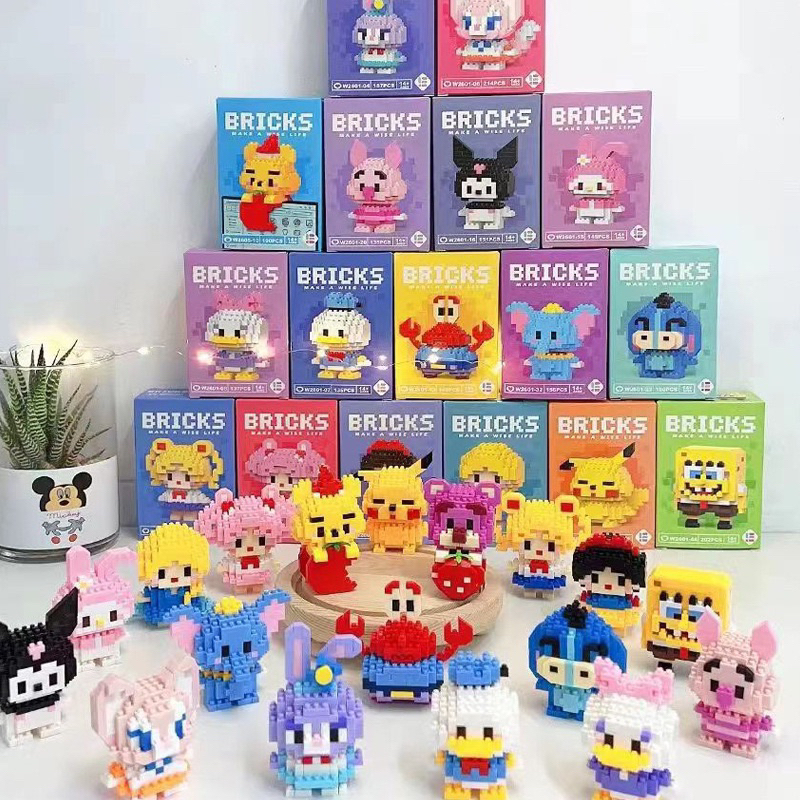 Jual Nano 3D Blocks Karakter Animasi / Nano Blok 50 gaya / Kartun ...