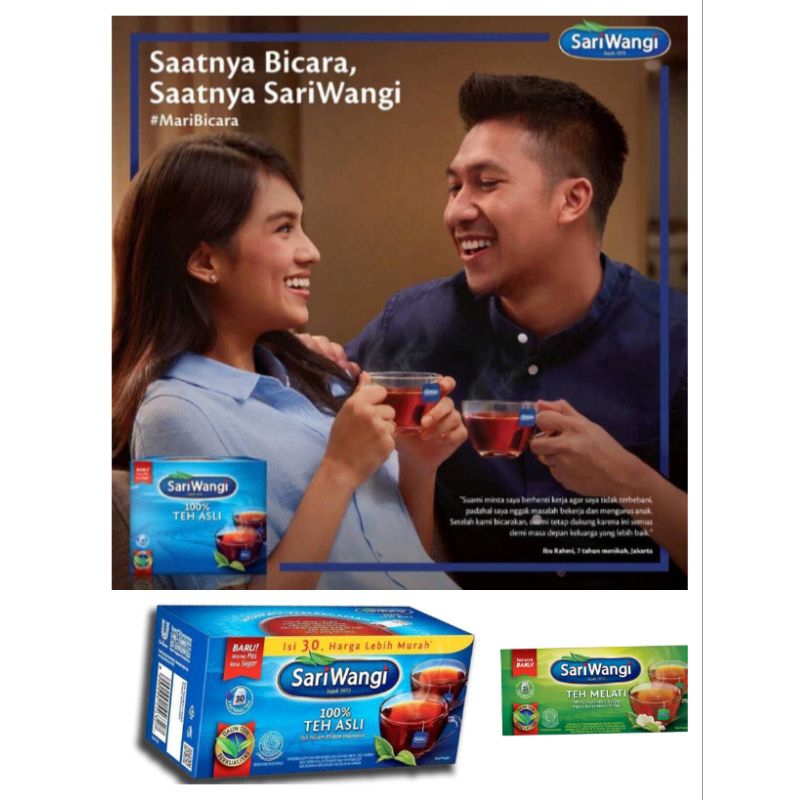 Jual Teh Celup / Sari wangi / SariWangi / Teh Celup Hitam Melati / Asli ...