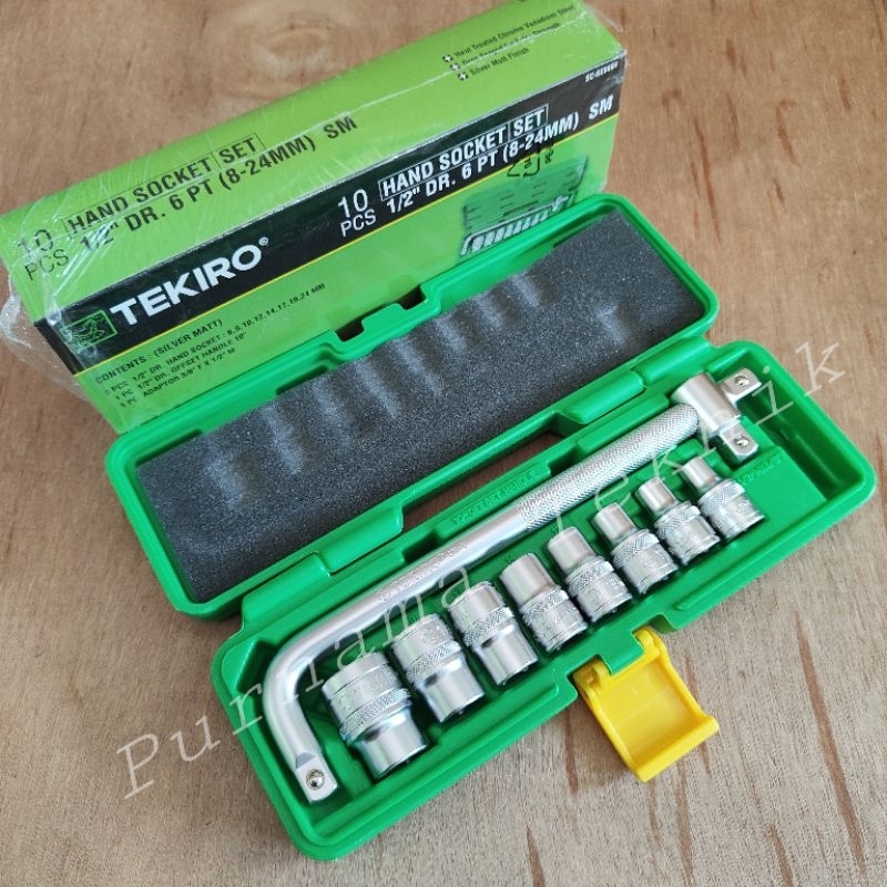 Jual Tekiro Kunci Sok Set 10 Pcs 8 mm - 24 mm Box Plastik - Segi 6 | Shopee Indonesia